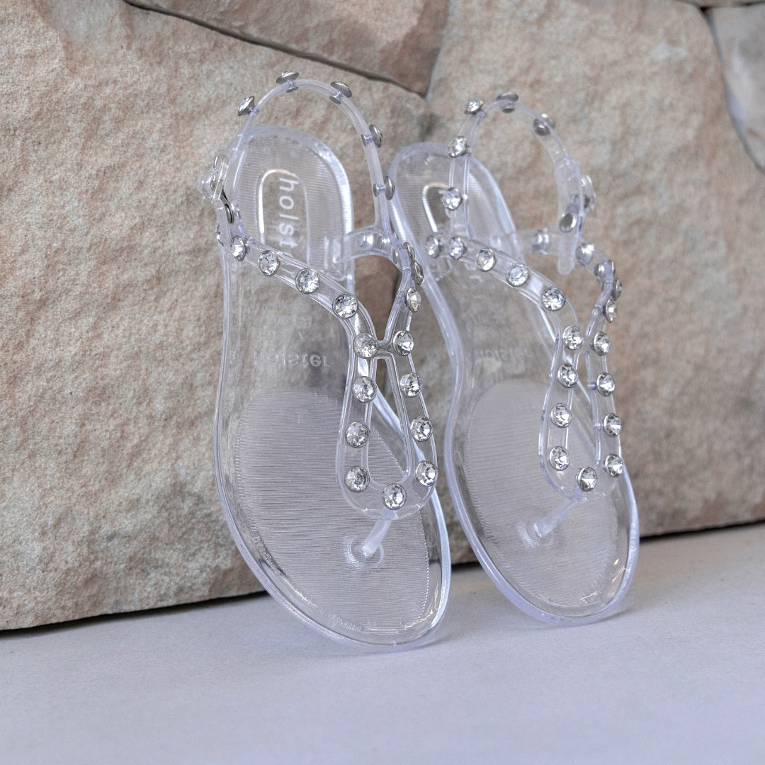 Supermodel Clear Sandals | Sparkly Vegan Statement Sandal by holster ...